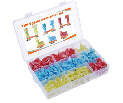 330PCS22-10AWG母公铲形旗帜连接器尼龙全绝缘快速压接连接器套件