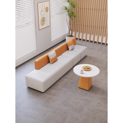 沙发茶几组合会休息区休闲拼接长条凳办公可客厅沙发售楼处洽谈室