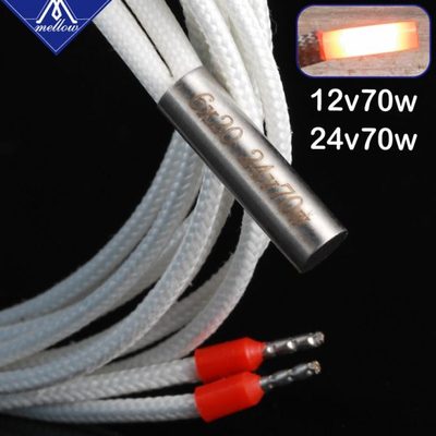 Mellow 高品质3D打印机 E3D V6挤出头热端6*20mm12V/24V70W加热管