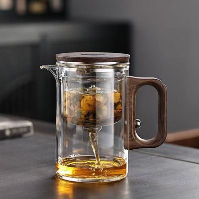 飘逸杯泡茶壶茶水分离家用泡茶神器磁吸器玻璃过滤冲茶具