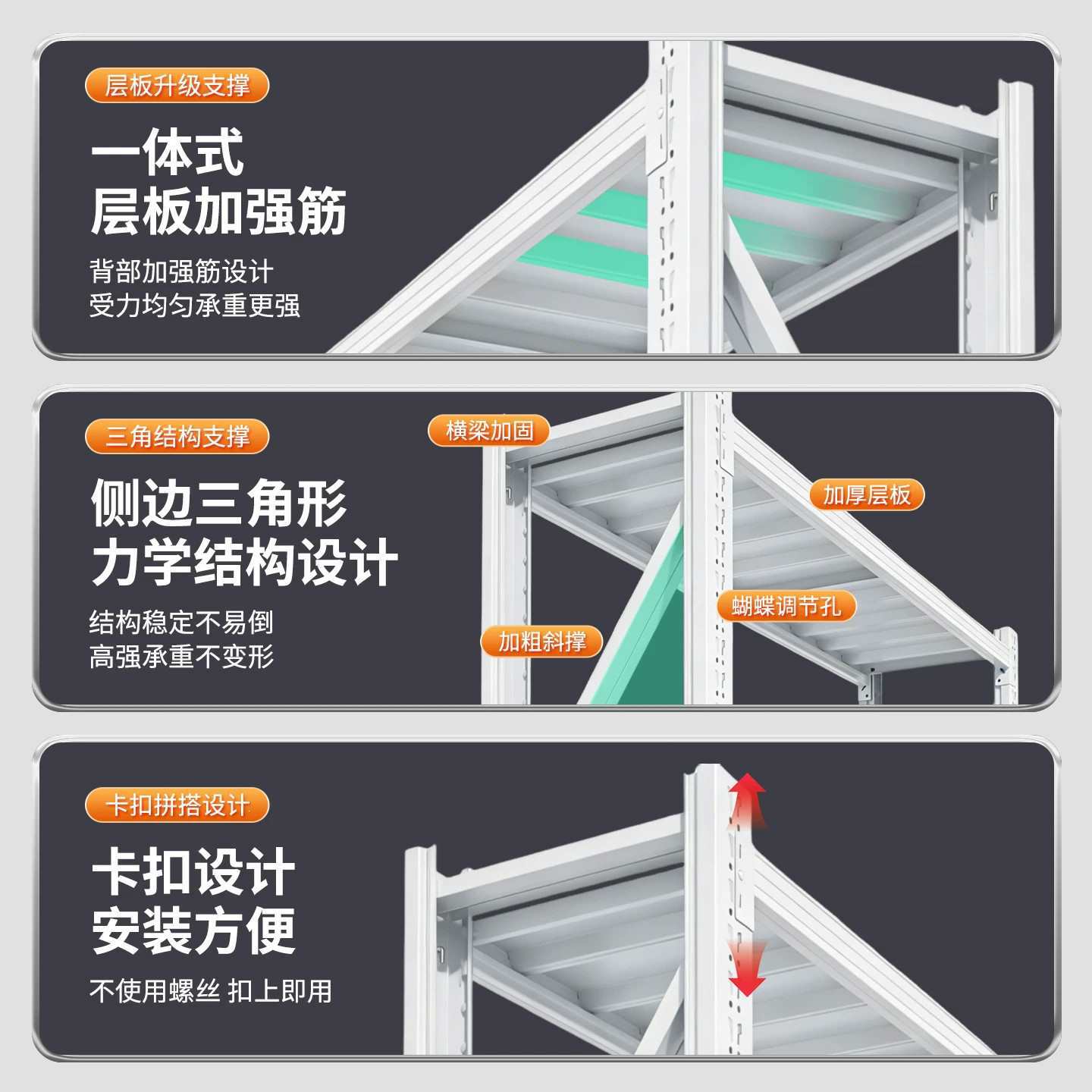 重型仓储货架多层置物架仓库货物架快递超市家用储物架收纳铁架子