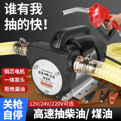 电动抽油泵12v24v220v柴油泵小型抽油机自吸泵抽水加油神器加油机