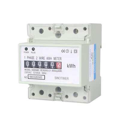 DDS546C 厂家直销经济型家用机械数显电度表导轨单相4P 100A