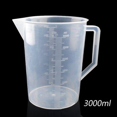 包邮 3000ml毫升塑料量杯 量筒 烧杯 带刻度 容量瓶 3L量杯