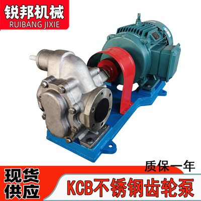 齿轮泵304不锈钢KCB300 化工电动输送泵食品抽油泵