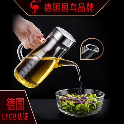 德国SSGP油壶家用大号不挂油高端装油瓶厨房油瓶玻璃油壺油罐壶