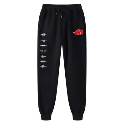 Akatsuki Cloud Symbols Print Ms Joggers Brand Woman Trousers