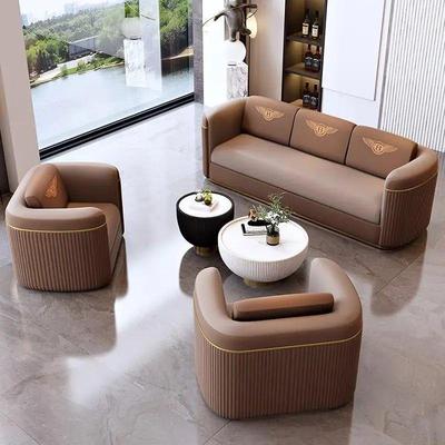 商务接待沙发茶几组合酒店大堂轻奢休闲会客区办公室洽谈桌椅简约