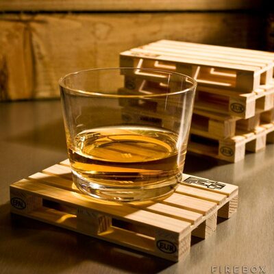 Palette Coasters木材板托盘杯垫 创意咖啡馆用品 防滑木托杯垫