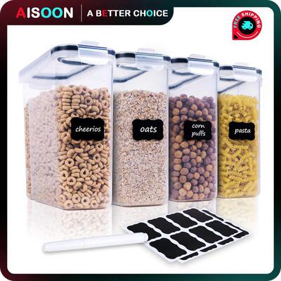 PCS Pack Airtight Cereal Containers Food Storage