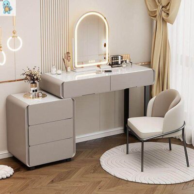 20323新款主卧室梳妆台实木轻奢高级感斗柜一体化妆台卧室化妆桌