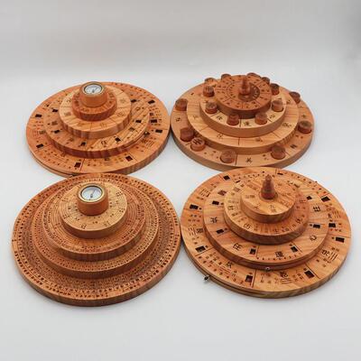 奇门遁甲罗盘桃木多用转盘阴盘阳盘甲子盘专业风水罗盘批