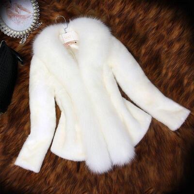High Quality Faux Fur Coat Women's Fashion Warm Outerwear