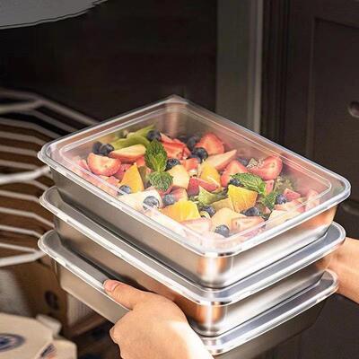 Stainless Steel Airtight Food Storage Container 3 Counts