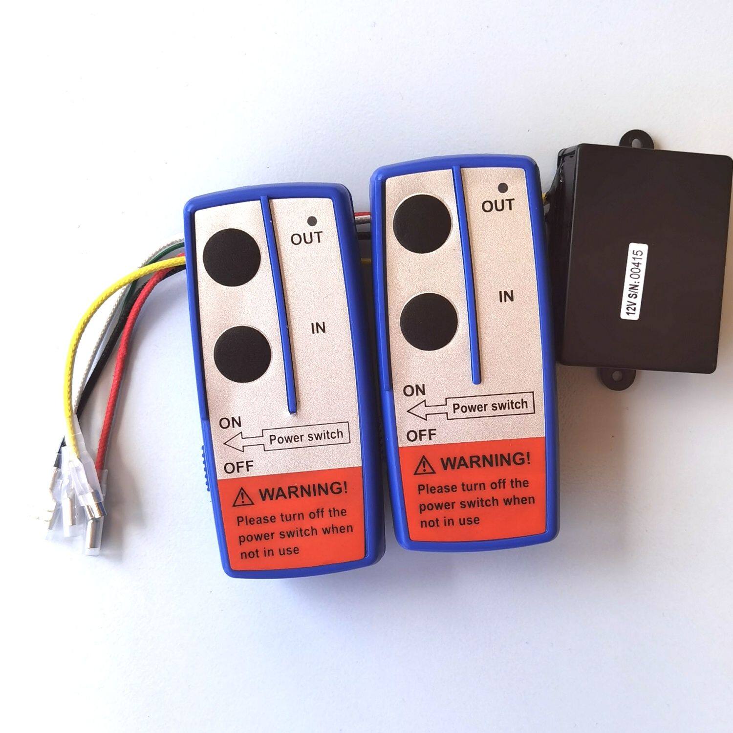 电动绞盘遥控器12v24伏接收器发射器配件双遥控6000一吨车载吊机