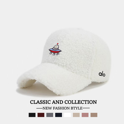【官网正品】Alo kylop四季通用鸭舌帽男女同款棒球帽子羊羔毛潮