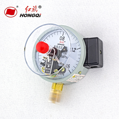 红旗仪表 YX-100 电接点压力表 0-1.6MPAV水泵水塔控制器