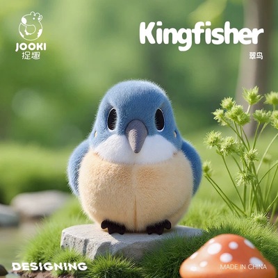 原创翠鸟毛绒玩具可爱小公