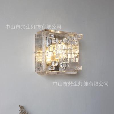 穆拉诺玻璃壁灯中古法式美式轻奢客厅卧室过道床头氛围感灯具