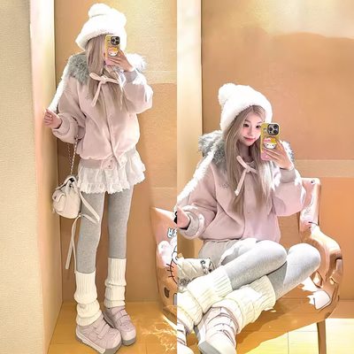 浅灰色打底裤女秋冬季2025新款加绒加厚保暖秋裤紧身显瘦连脚裤袜