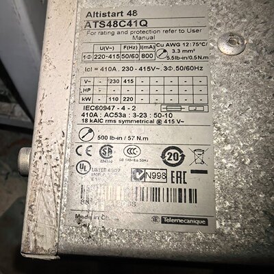 议价Altistart 48软启动器，型号ATS48C41可维修
