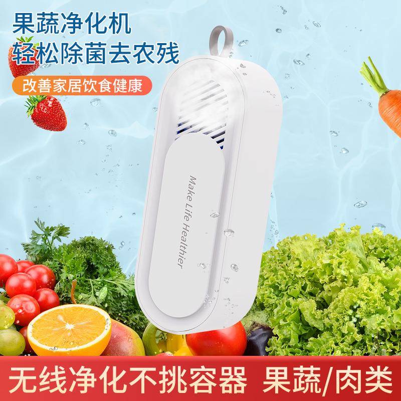 无线果蔬清洗净化器家用食材清洗机便携式杀菌去除农残果蔬消毒机
