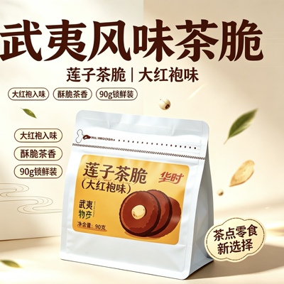 【华时】大红袍味莲子茶脆〔袋装〕｜武夷特产伴手礼网红休闲零食
