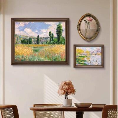 莫众奈装饰画餐厅古挂画美式NPQ油画法式客厅背景墙小艺术组合壁