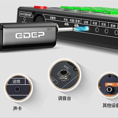 万能无线话筒一拖二通用接收器UHF调频户外唱歌直播K歌专业麦克风