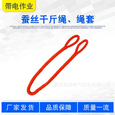 高空带电作业吊装绳ZF010910蚕丝千斤绳防潮阻燃两头扣绳套