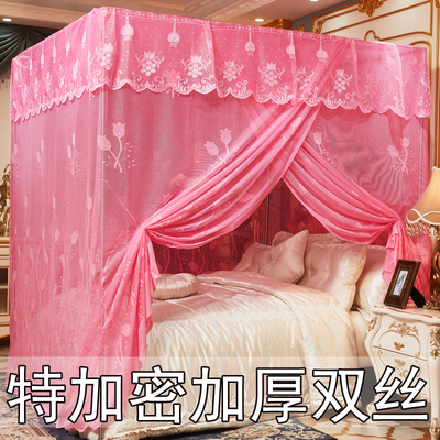 豪华老式蚊帐床.家用卧室米.5m床加厚加密1.811帐6单门宫廷落地式