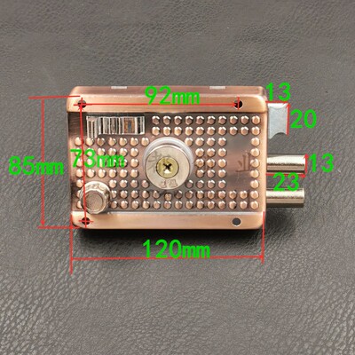 9219连体锁老式简易锁防盗外装门锁 内外带锁芯/无内锁芯外装门锁