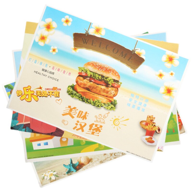 一次性防油隔油垫纸餐盘纸汉堡外店卖垫餐纸长方纸商用托盘形定制