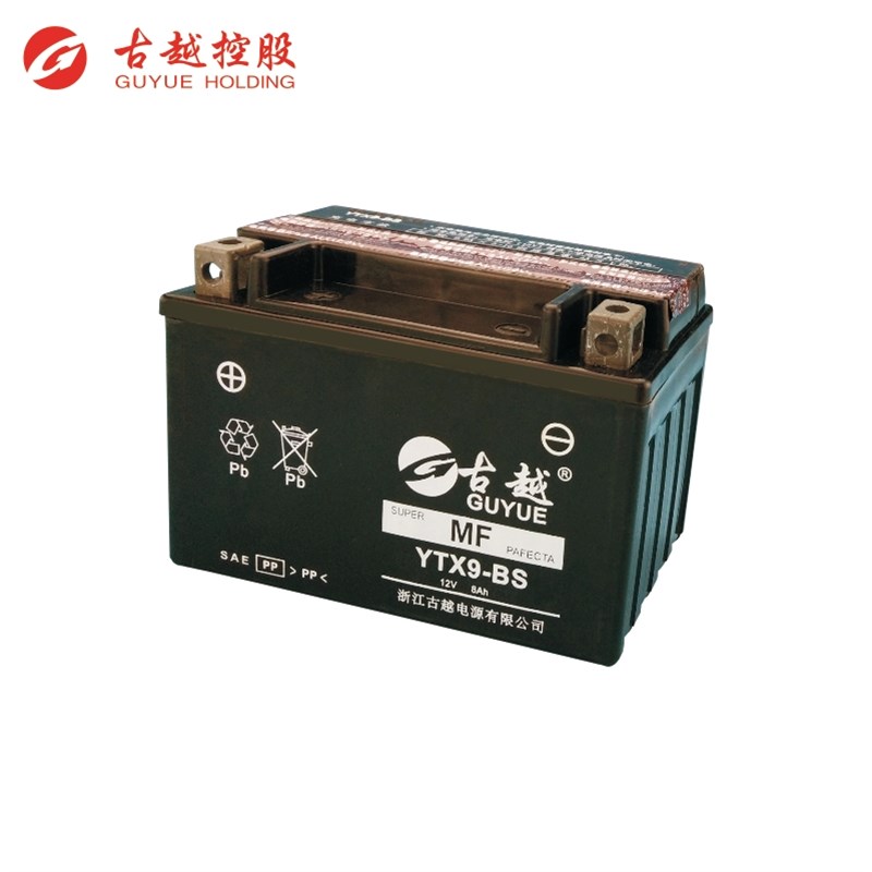 YT7B/9B/12B摩护车电瓶12V免维蓄干托电池8ah通用型越野跑车