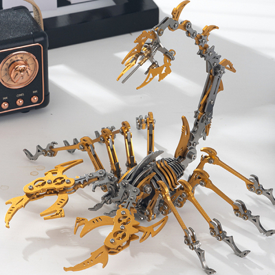 钢魔客神兽蝎子王拼图机械立体3d不锈钢金属模型成年玩具组装礼物