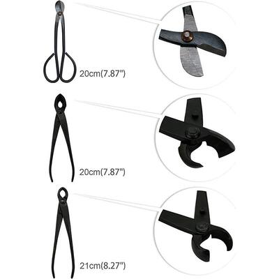 园14件盆景工具套件盆QGT栽艺碳钢剪刀剪植物工园具修剪园艺林工