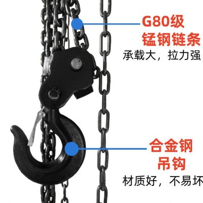 手拉葫芦一吨—10吨防脱钩三角形HSC倒链手动起重吊葫芦小吊机X20