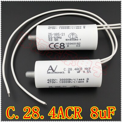 进口保加利亚 ARCOTRONICS/AV C.28.4ACR MKP 8uF 电机启动电容器