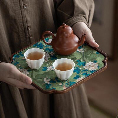 宜室茶话16334国风干功胡桃木壶承泡小型茶盘中式夫茶具茶台盘收