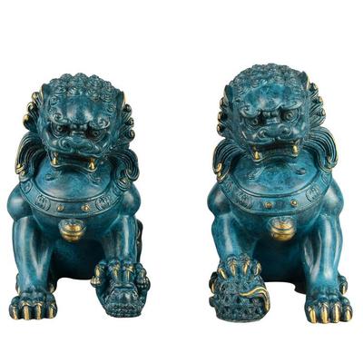 纯铜宫门狮子摆件家居办公室装饰品生产各类纯铜摆件来样制作