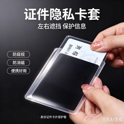 防窥膜身份证消磁卡套旅行学生泄露隐私保护银行卡驾驶证件套XZ