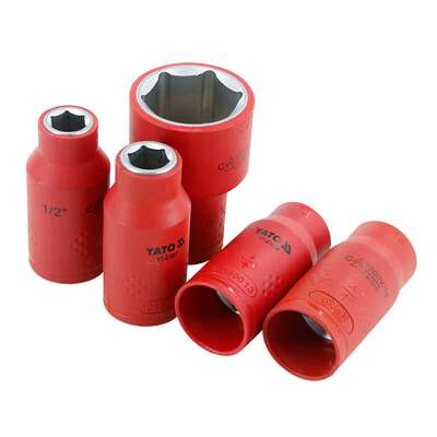 易尔拓绝缘套筒头1/2大飞内六角套筒DVE耐高压1000V电工用工具