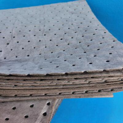 实验室化学品吸附棉片工业白色吸油棉吸灰色附垫黄色吸液片压点化