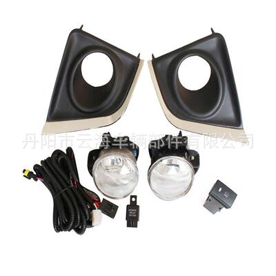 适用丰田卡罗拉14-15FogLightLamp电镀雾灯框雾灯总成