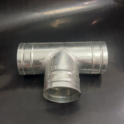 白铁皮T三通排烟软管浴霸换气扇排风管Y型三通接头150 200变径