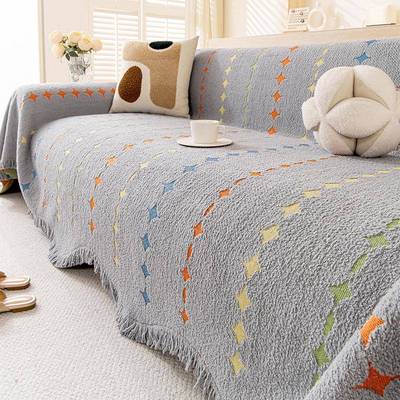 小清新自然风沙发巾2025新款高级简约防猫抓沙发盖巾全盖式沙发毯