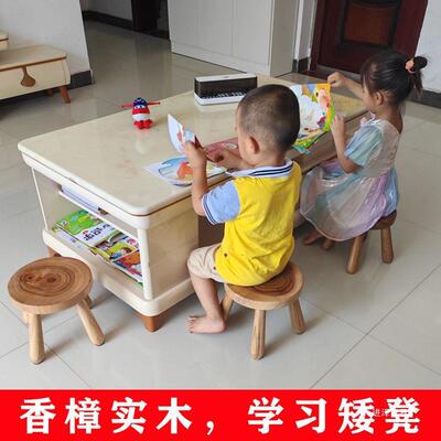 实木年轮XBT凳香樟木原木艺凳术创意简板凳矮成人小孩民宿凳约圆