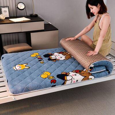 上下铺单3g3rST3h人学生宿舍专床垫垫折叠加用厚软榻榻米垫被超铺