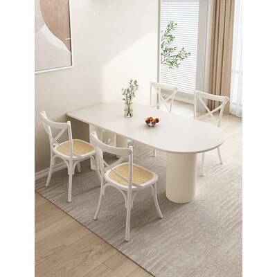 异桌形椅岩板餐桌组NY#08080合现代简约家用小户油型轻奢奶风岛台