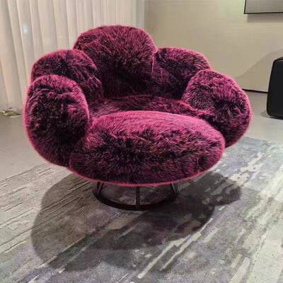 米兰新款北欧设计师edra沙发椅意式轻奢熊掌椅休闲单人客厅休闲椅